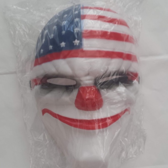 Other | Halloween Clown Mask Red White Blue | Poshmark